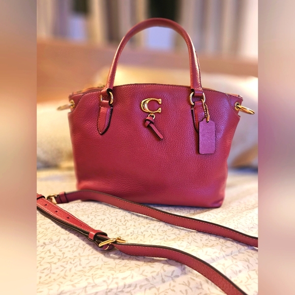 Coach | Bags | Coach Remi Satchel Pebble Leather Crossbody Bag In Rouge ...